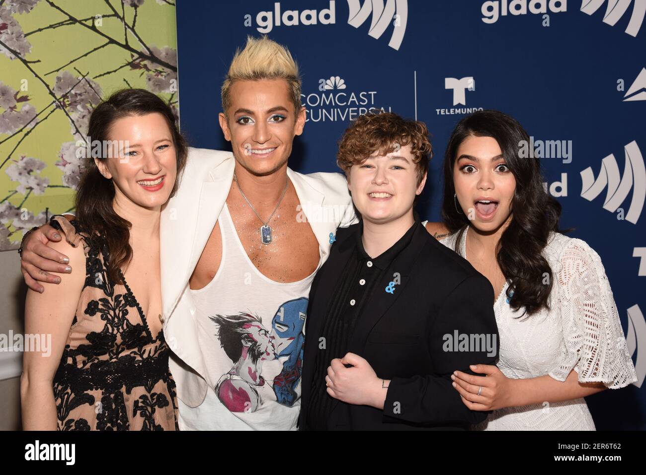 Erin Kommor, Frankie Grande, Ellie Desautels and Aulii Cravalho attend ...