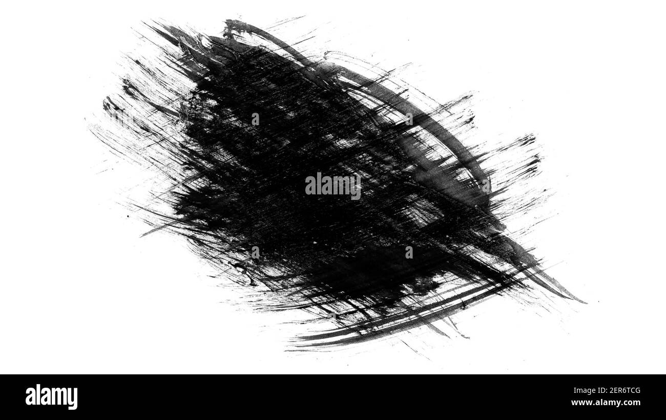 Abstract black ink hatch brush background Stock Photo - Alamy
