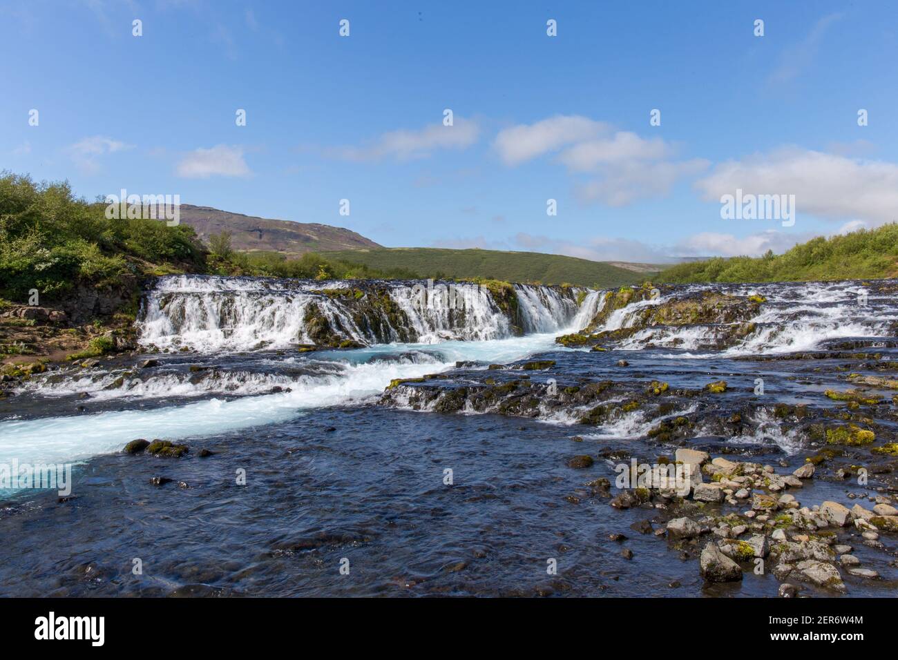Wide view on the most beautiful waterfall in Iceland Stock Photo - Alamy