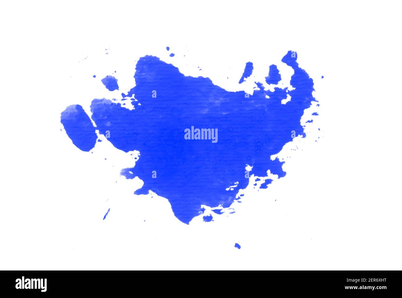 Abstract blue paint splash isolated on white background Stock Photo - Alamy
