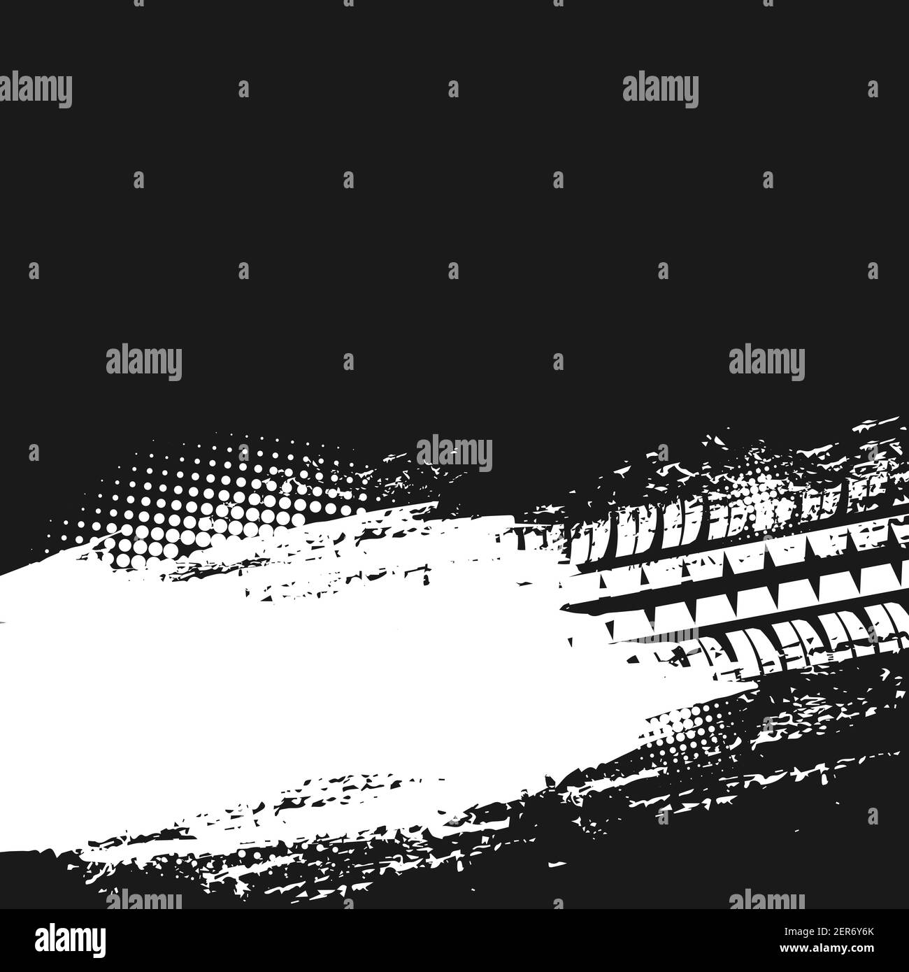 Tire tracks of bike wheel, motorcycle trail print on road, vector ...