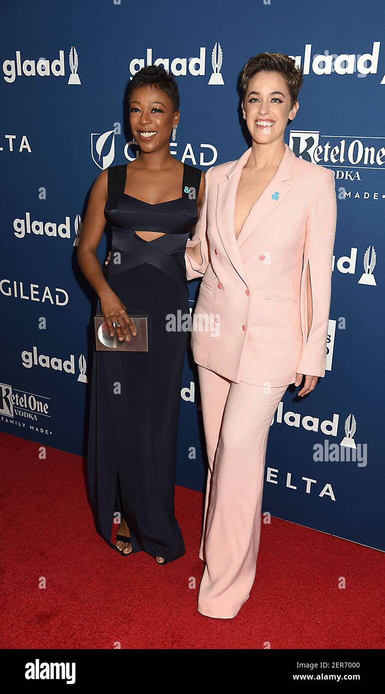 actress Samira Wiley and wife Lauren Morelli attend the 29th Annual ...