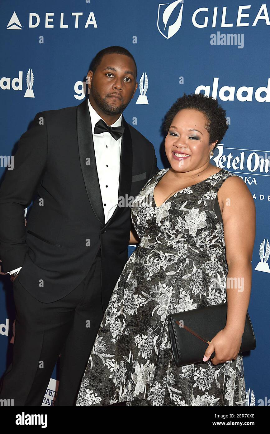 Nathaniel Cline and Yamiche Alcindor attend the 29th Annual glaad Media ...