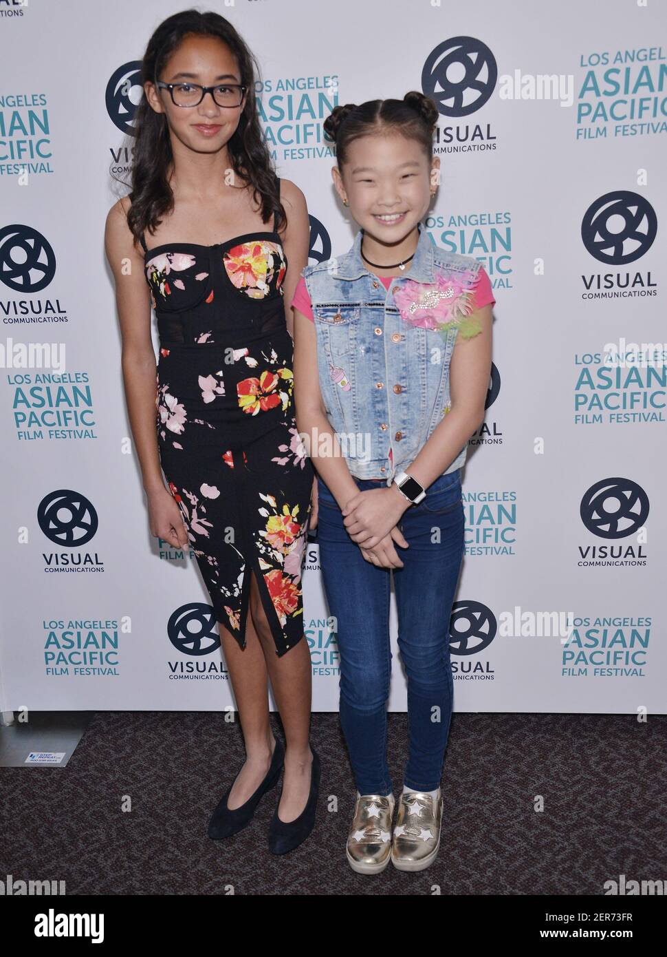 (L-R) Lila Roy and Caitlin Kim at the 2018 Los Angeles Asian Pacific ...