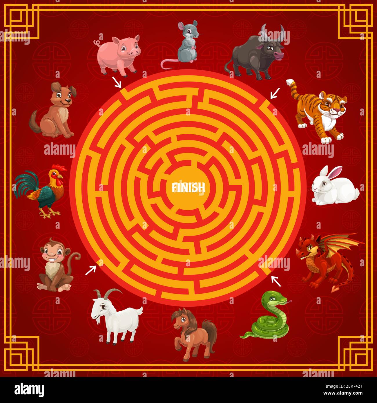 Lunar labyrinth Stock Vector Images - Alamy