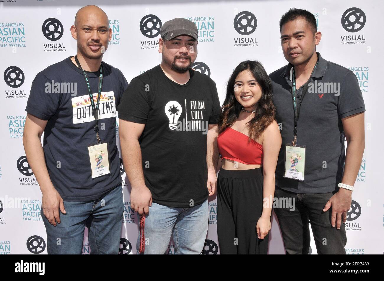 (L-R) AJ Calomay, Homer Dulu, Cassandra Pimentel and Rommel Andaya at ...