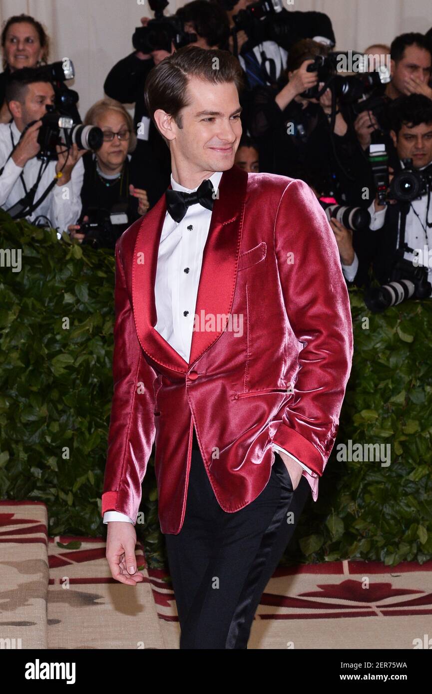 Andrew Garfield walking the red carpet at The Metropolitan Museum of ...