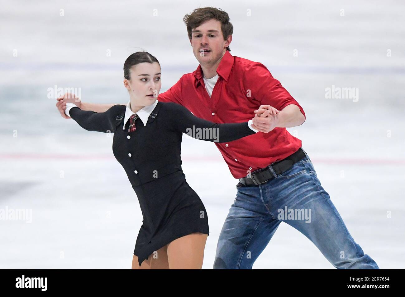 THE HAGUE, NETHERLANDS - FEBRUARY 28: Daria Danilova and Michel Tsiba ...