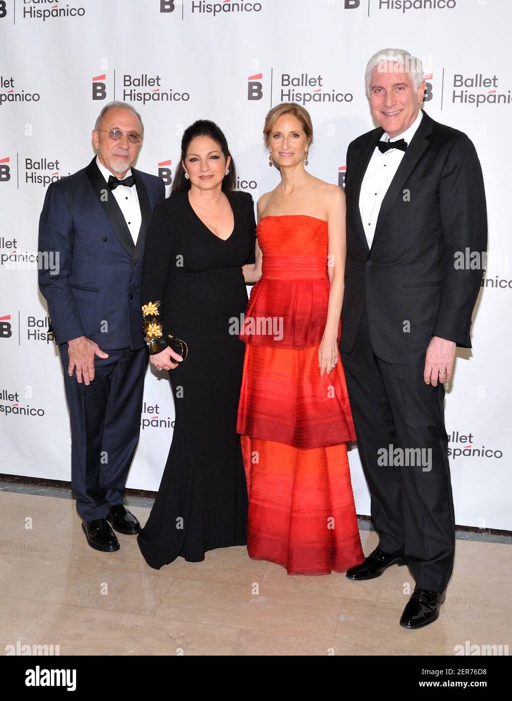 L-R: Emilio and Gloria Estefan, Kate Lear and Jonathan LaPook attend ...