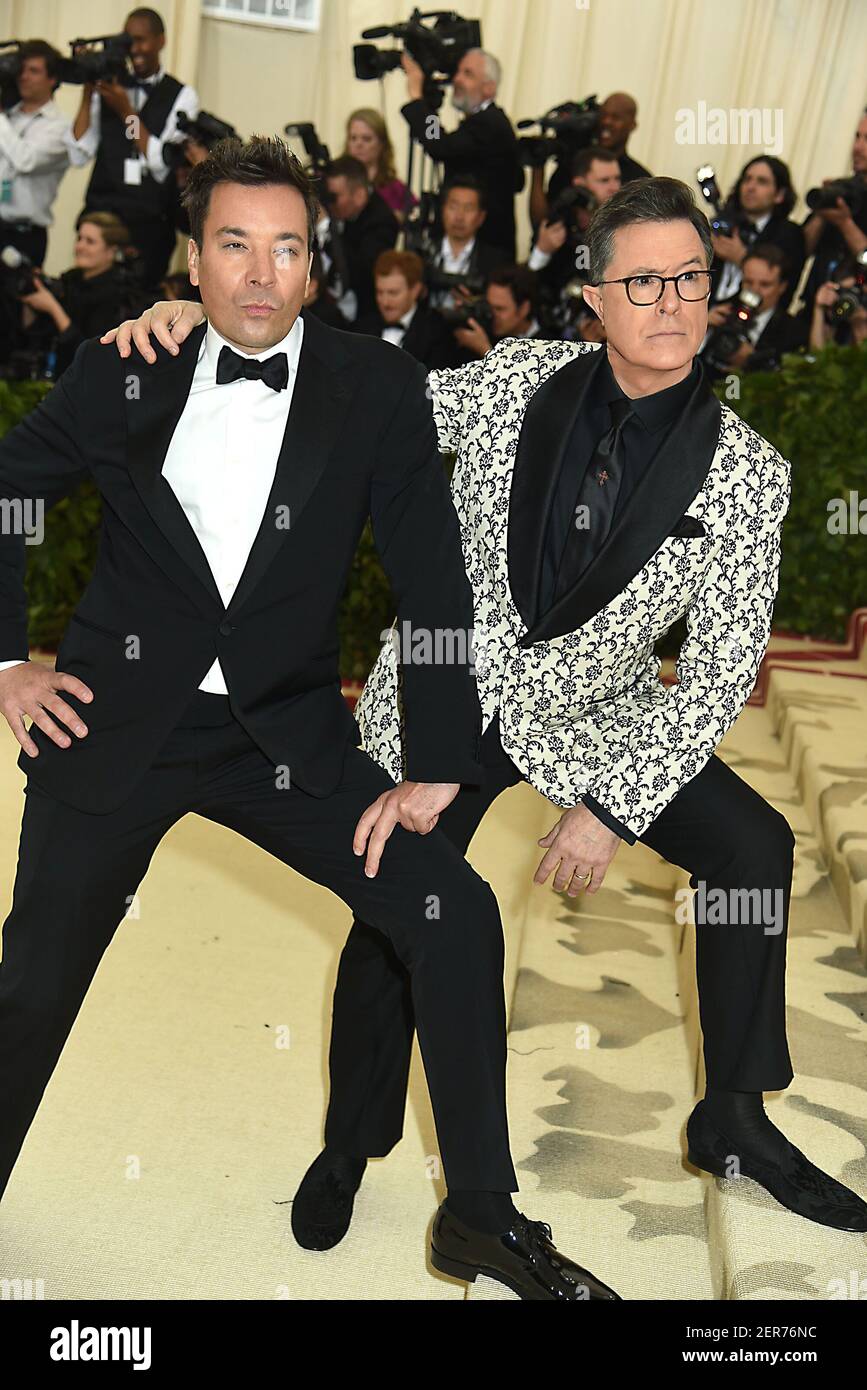 JImmy Fallon and Steven Colbert attend the Costume Institute Benefit at ...