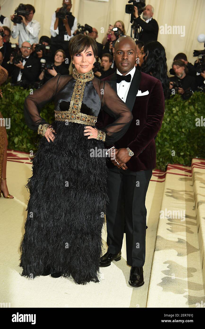 Kris Jenner and boyfriend Corey Gamble attend the Costume Institute ...