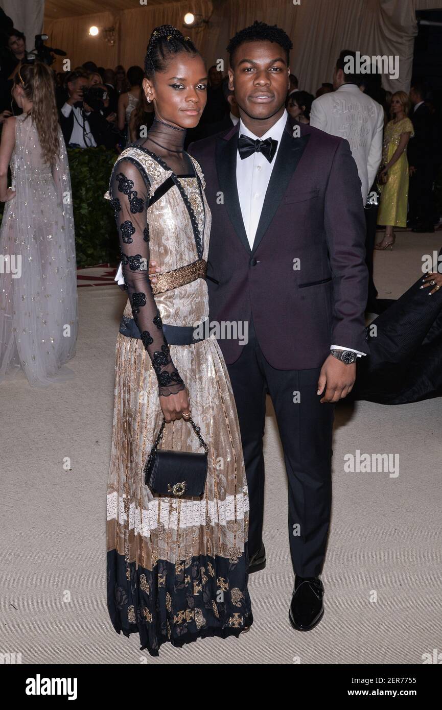 Letitia Wright and John Boyega walking on the red carpet at The ...