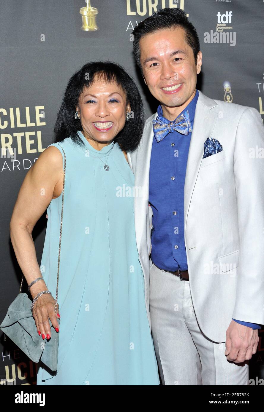 L-R: Baayok Lee and actor Steven Eng attend the 2018 Lucille Lortel ...