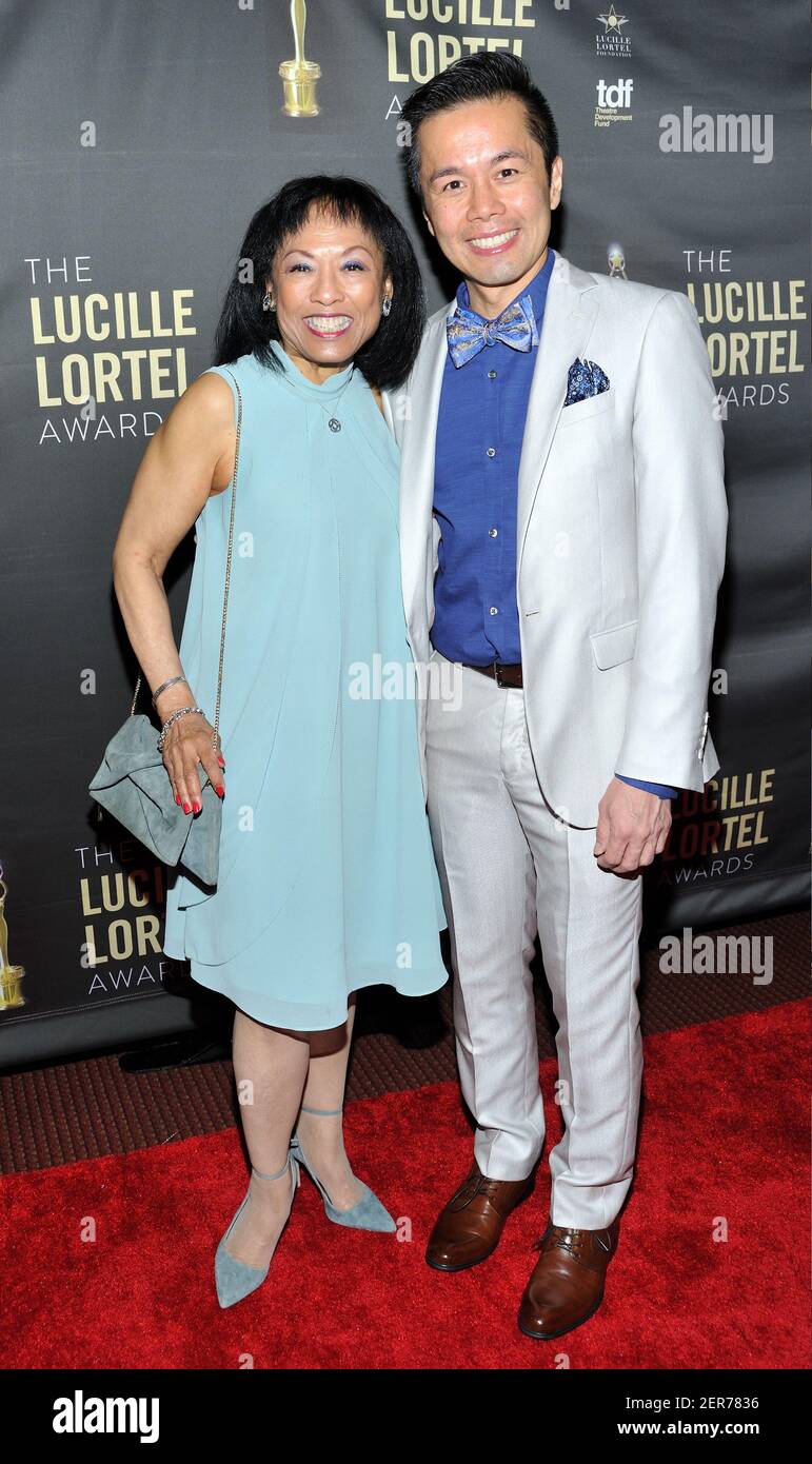 L-R: Baayok Lee and actor Steven Eng attend the 2018 Lucille Lortel ...
