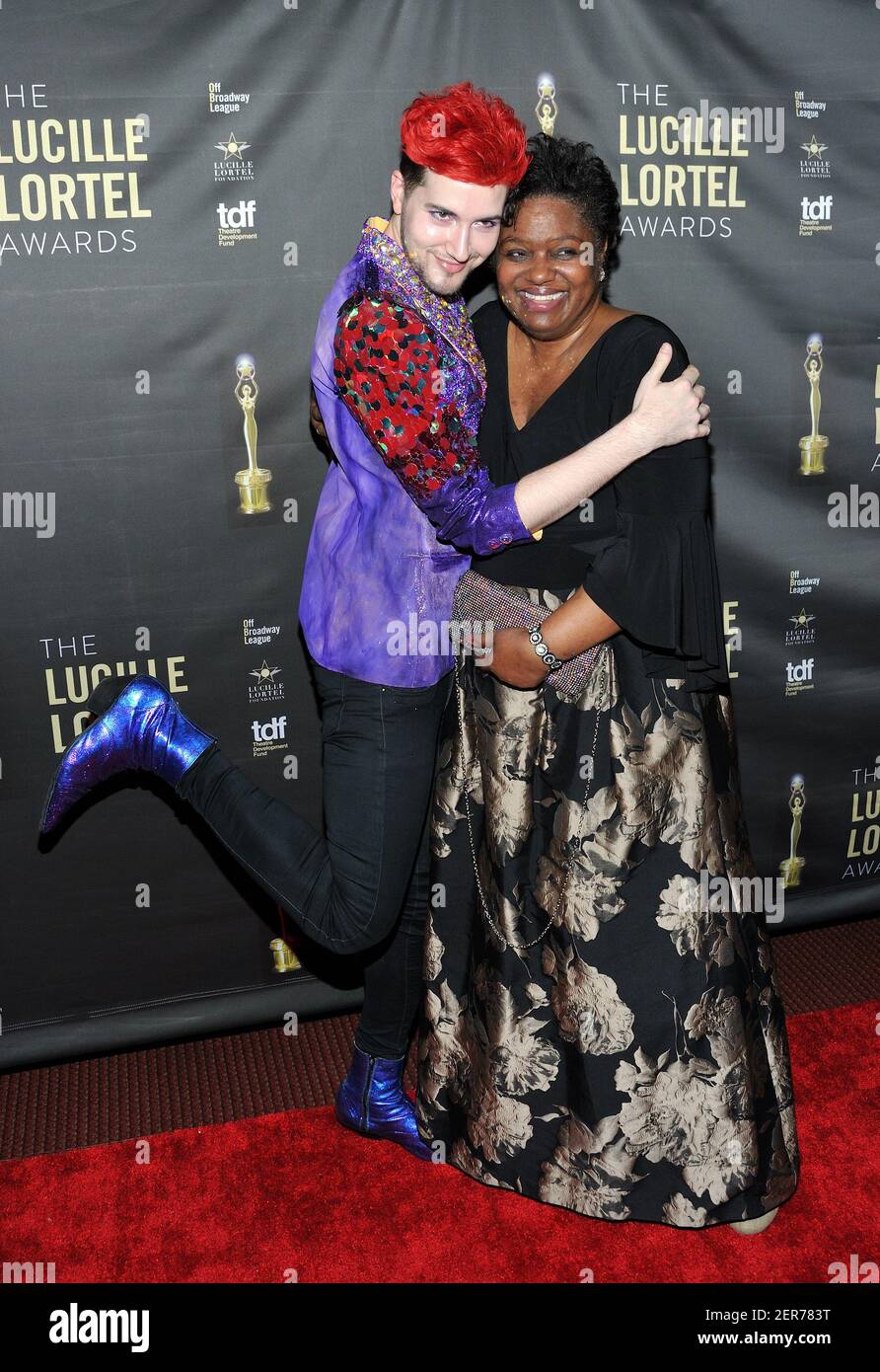 Actor Max Vernon (L) attends the 2018 Lucille Lortel Awards at the NYU ...