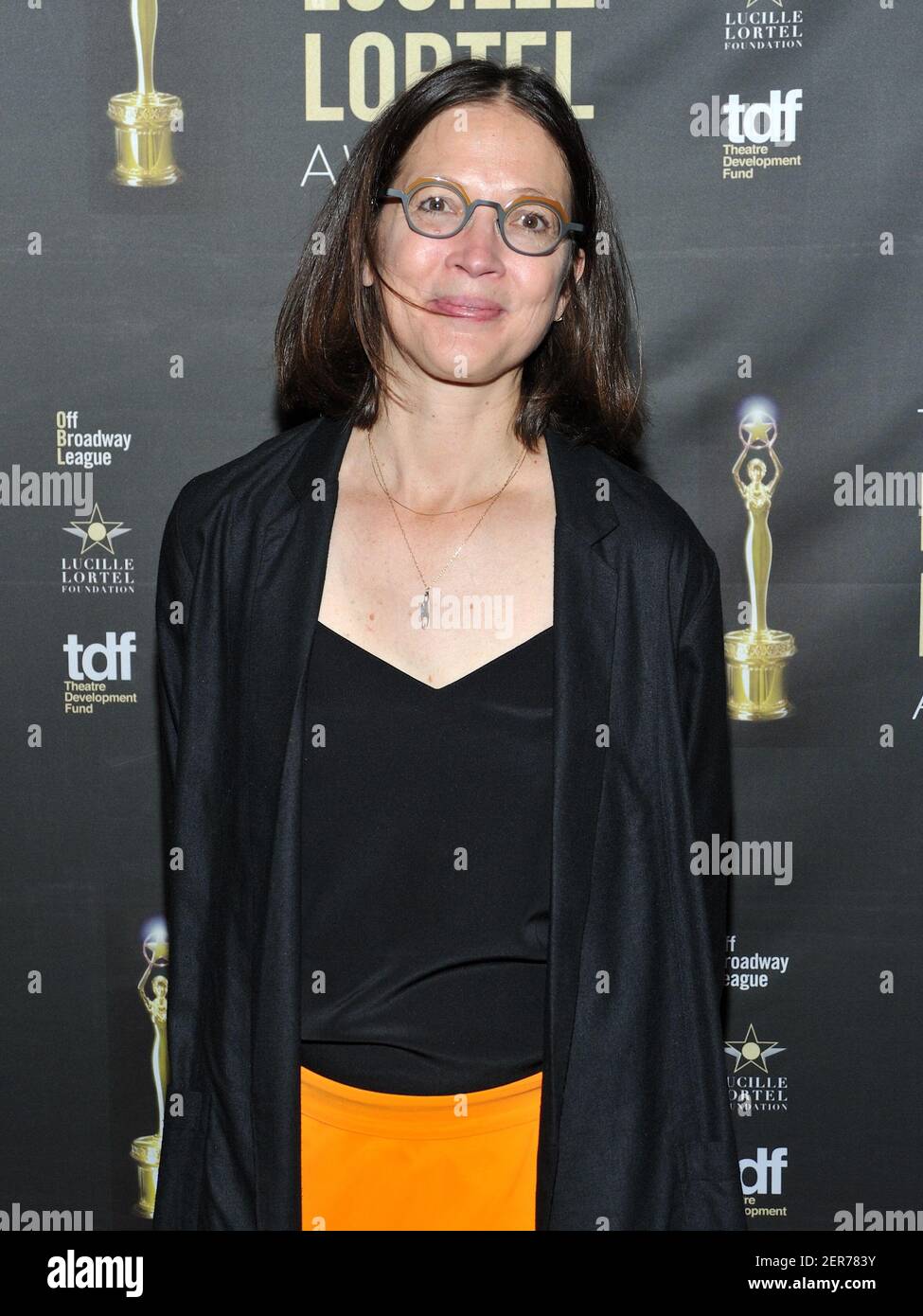 Designer Louisa Thompson attends the 2018 Lucille Lortel Awards at the ...