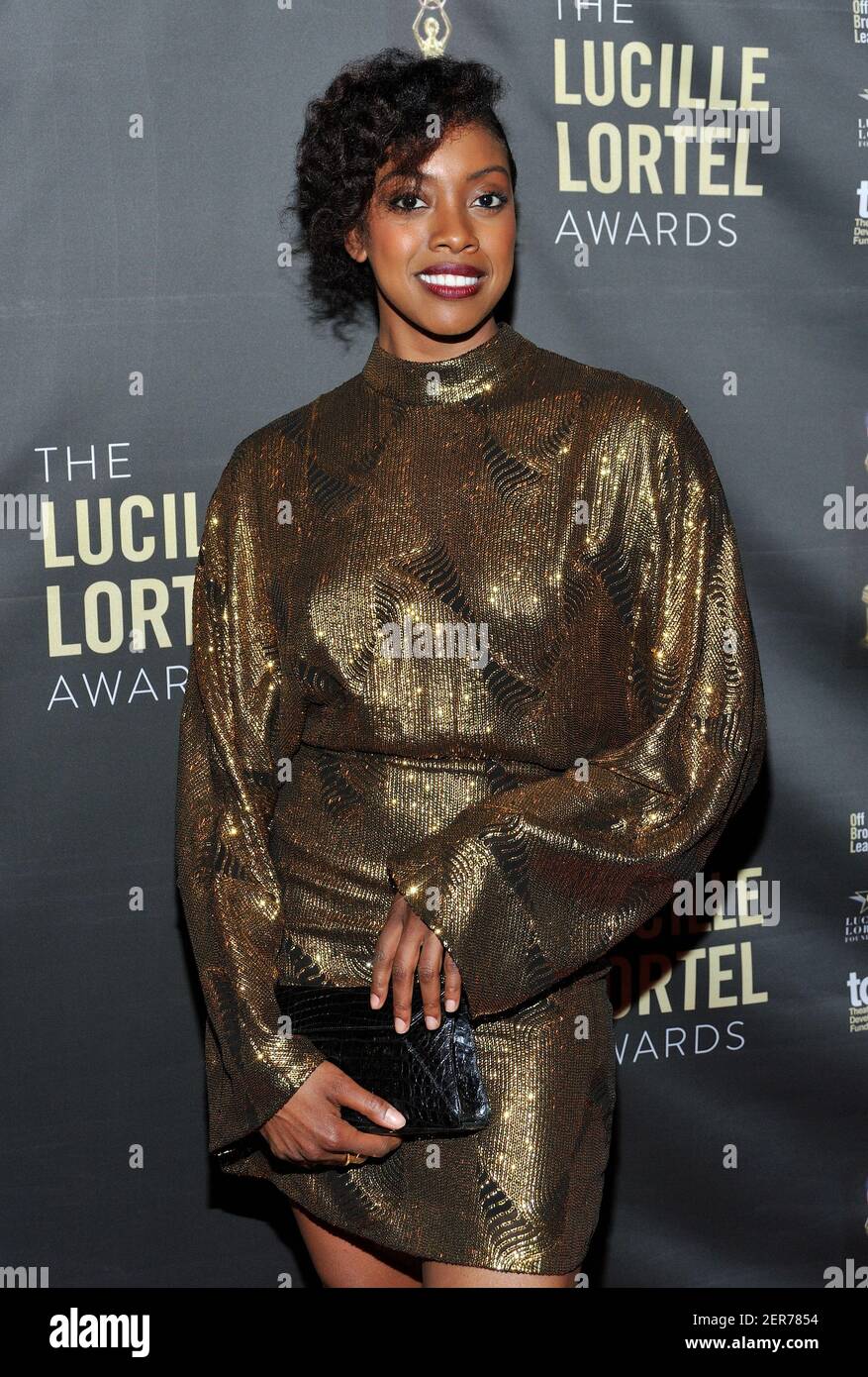 Actress Condola Rashad attends the 2018 Lucille Lortel Awards at the ...