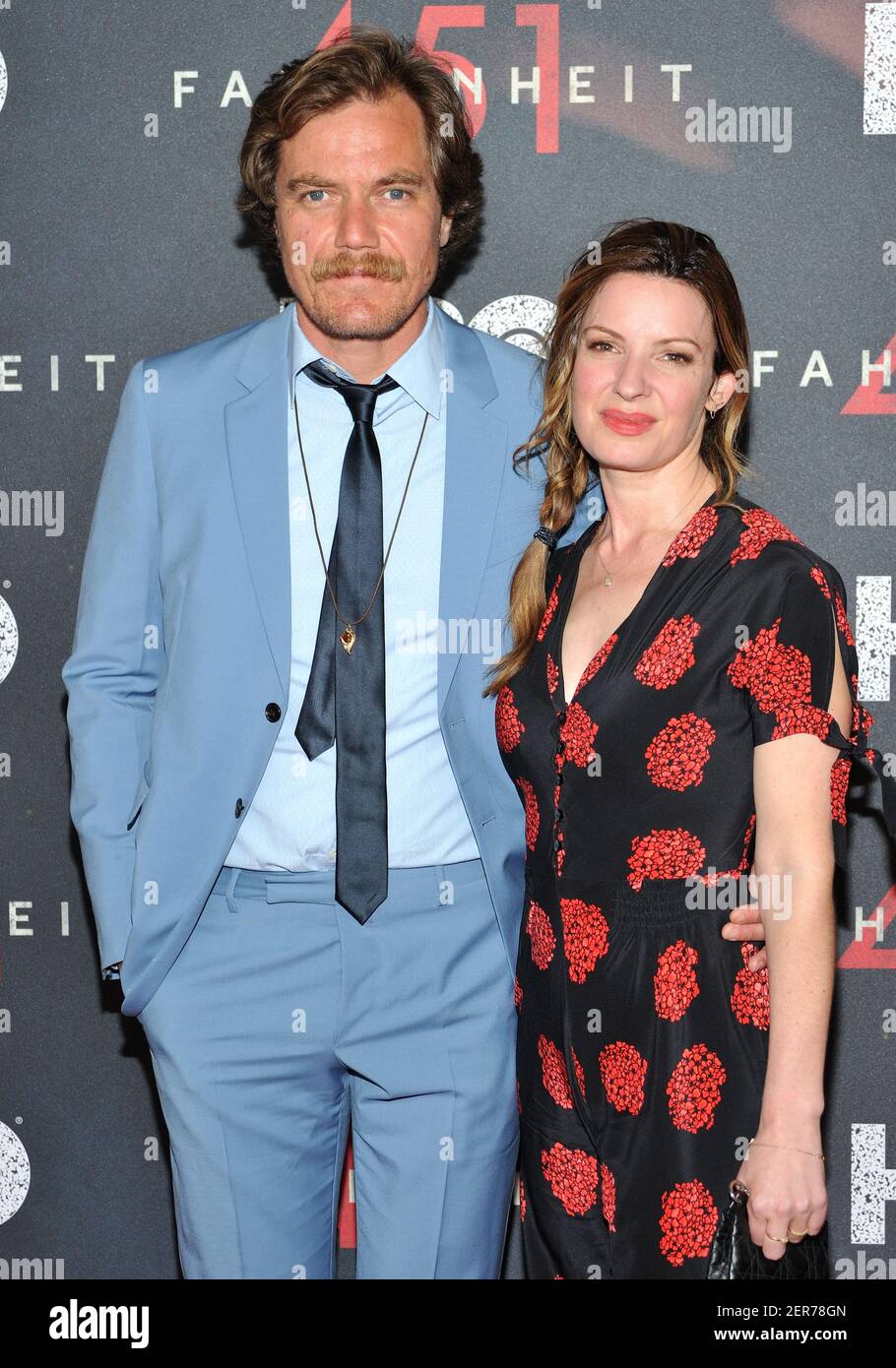 L-R: Actors Michael Shannon and Kate Arrington attend the NYC premiere ...