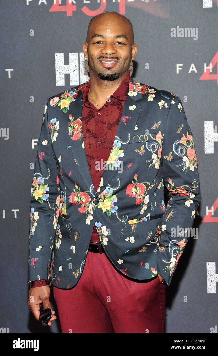 Actor Brandon Victor Dixon attends the NYC premiere of Fahrenheit 451 ...