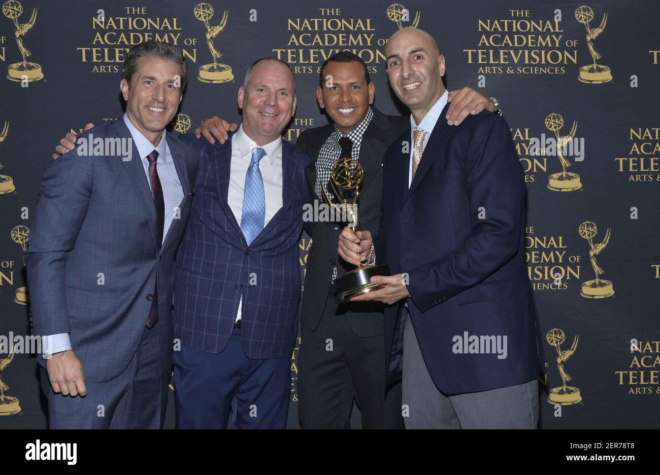 NEW YORK CITY - MAY 08: Kevin Burkhardt , John Entz , Alex Rodriguez ...