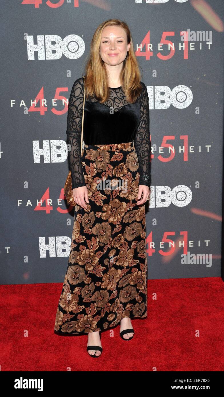 Actress Katharine Cullen attends the NYC premiere of Fahrenheit 451 at ...