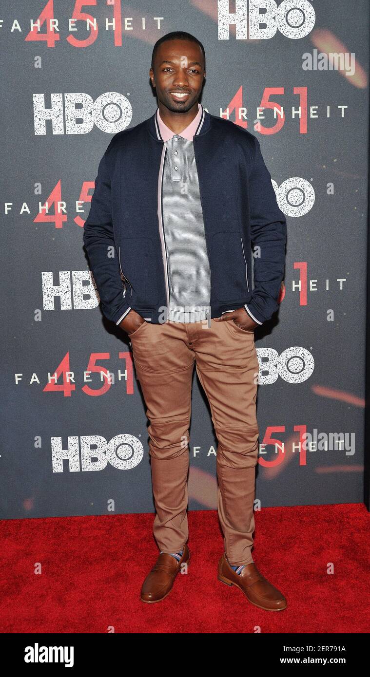 Actor Jamie Hector attends the NYC premiere of Fahrenheit 451 at the ...