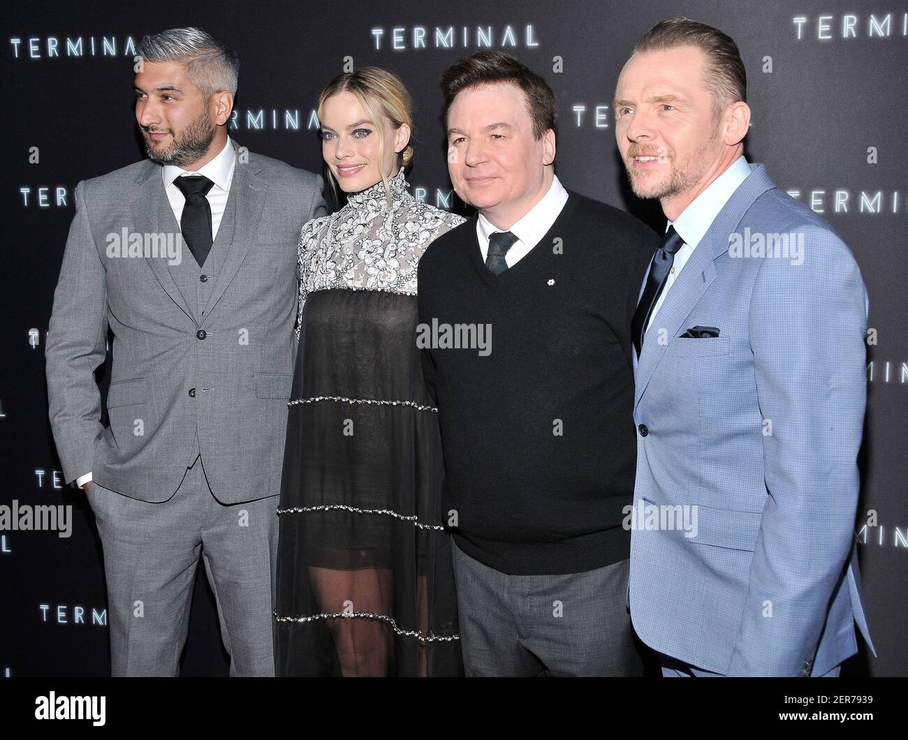 (L-R) "Terminal" Cast & Crew - Director Vaughn Stein, Actors Margot ...