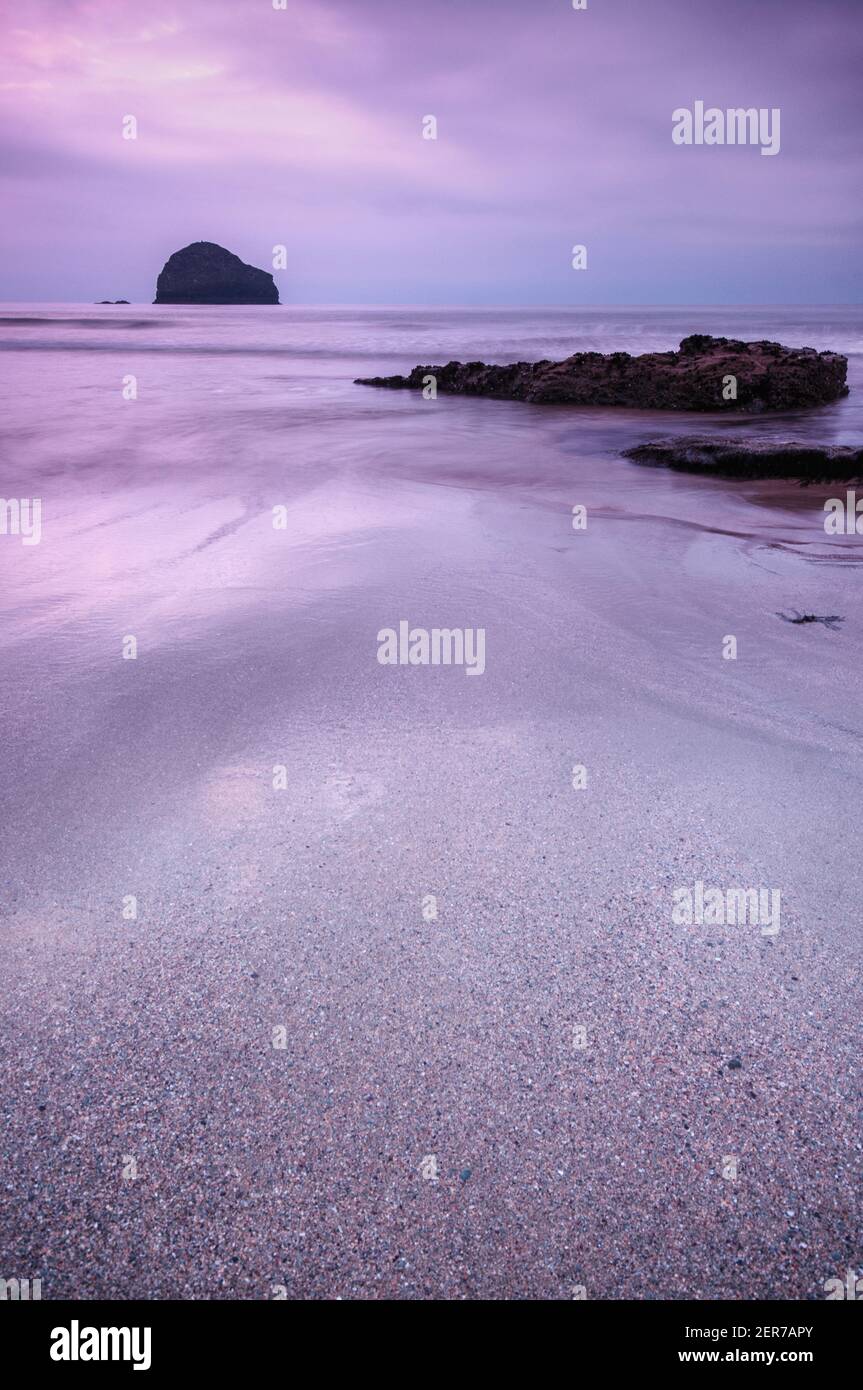 Beach at Trebarwith Strand in Cornwall, England, UK Stock Photo - Alamy