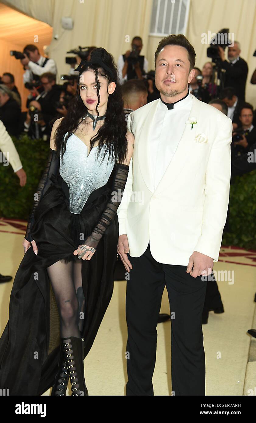 Grimes and Elon Musk attends the Costume Institute Benefit at the ...