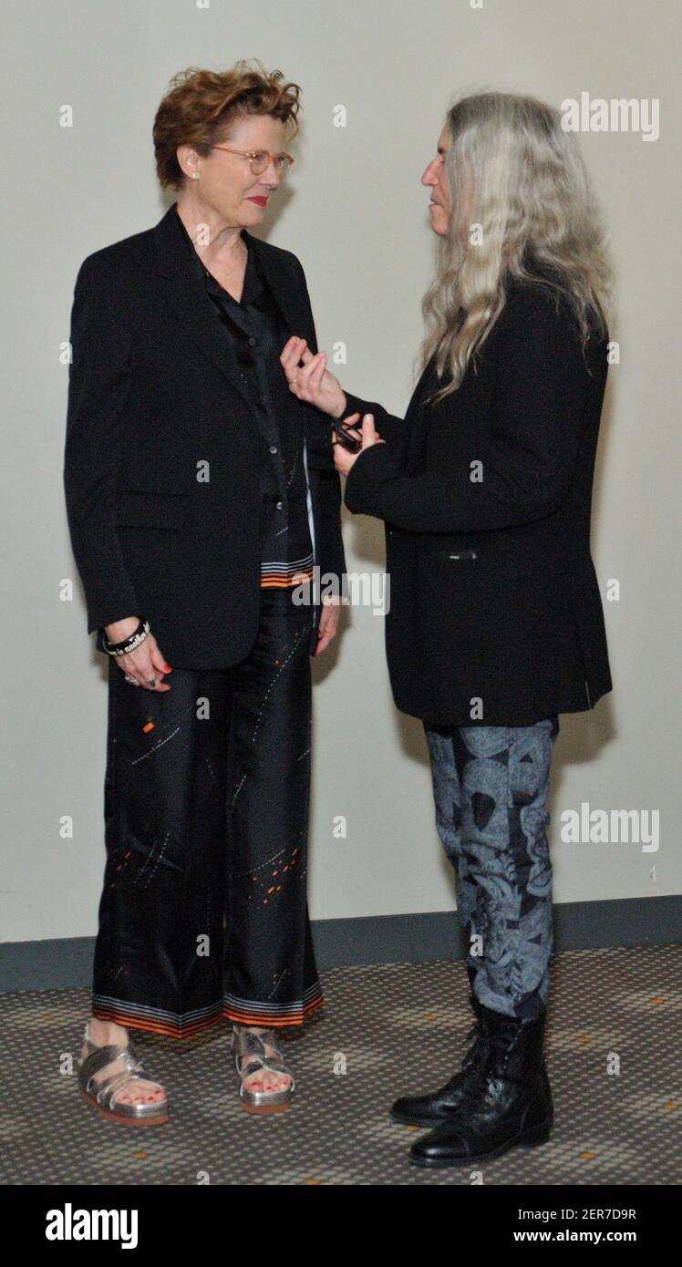 L-R: Actress Annette Bening and musician Patti Smith attend a special ...