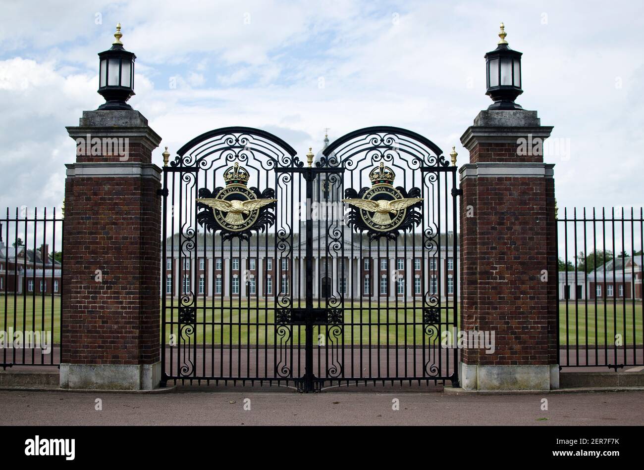 Gates to RAF Cranwell training college, Cranwell, Sleaford ...