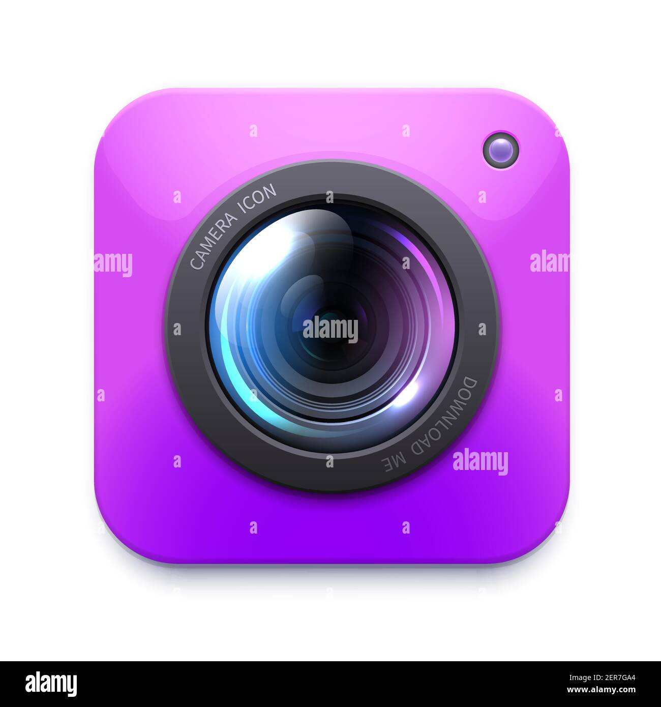 Photo or video camera icon, isolated vector zoom, snapshot, photocamera ...