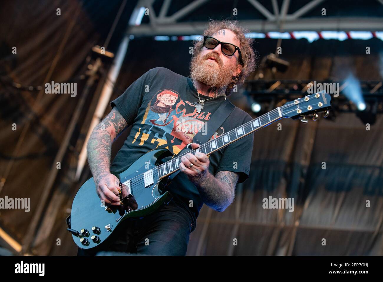 AUSTIN, TX - MAY 11: Brett Hinds of Mastodon performs at Austin360 ...