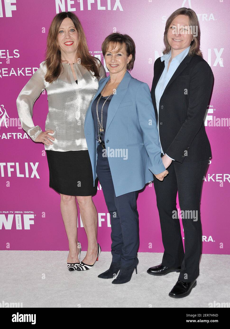 (L-R) Kristen Schaffer, Gabrielle Carteris and Cindy Holland at the ...