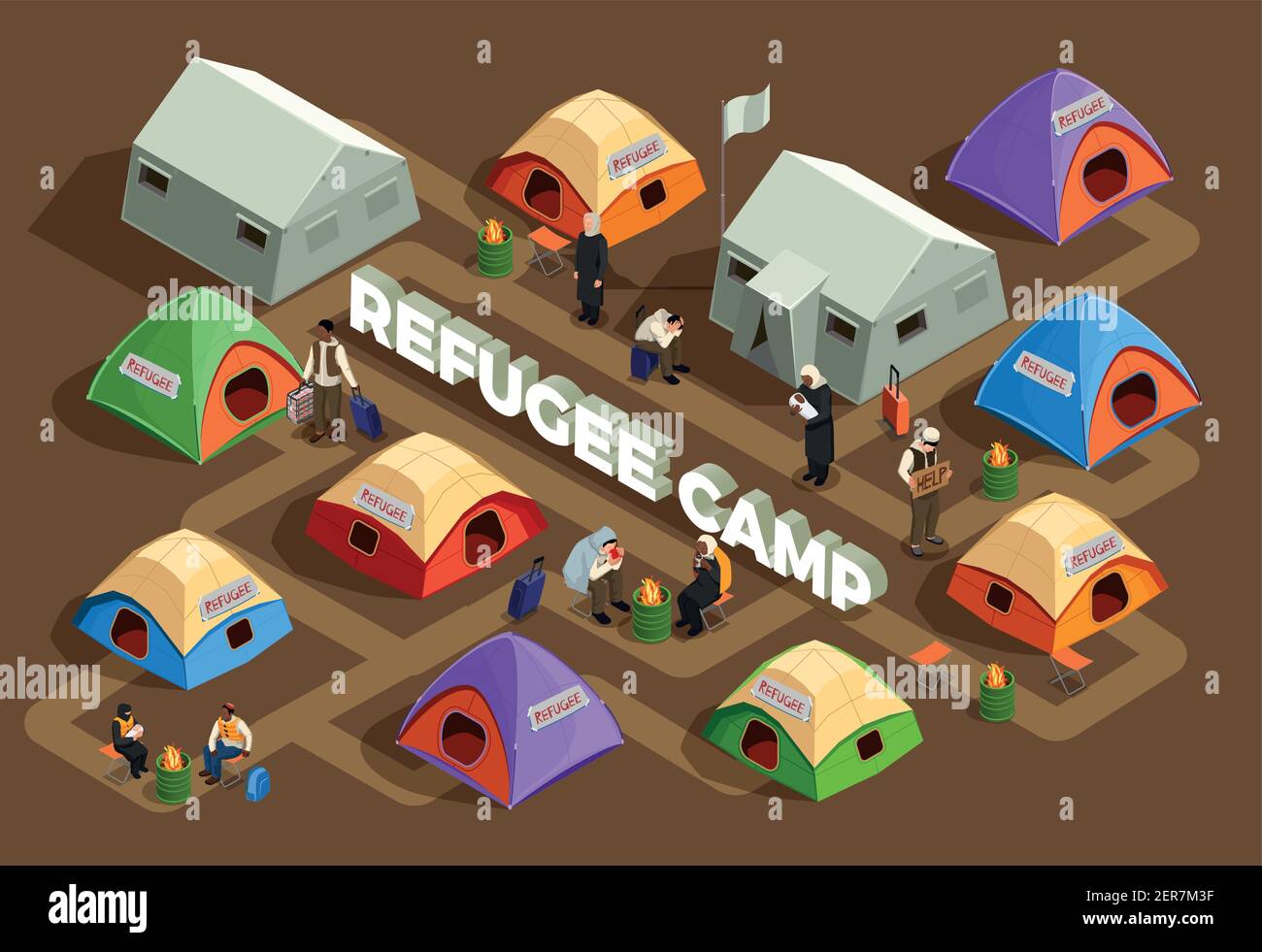 Refugee reception Stock Vector Images - Alamy