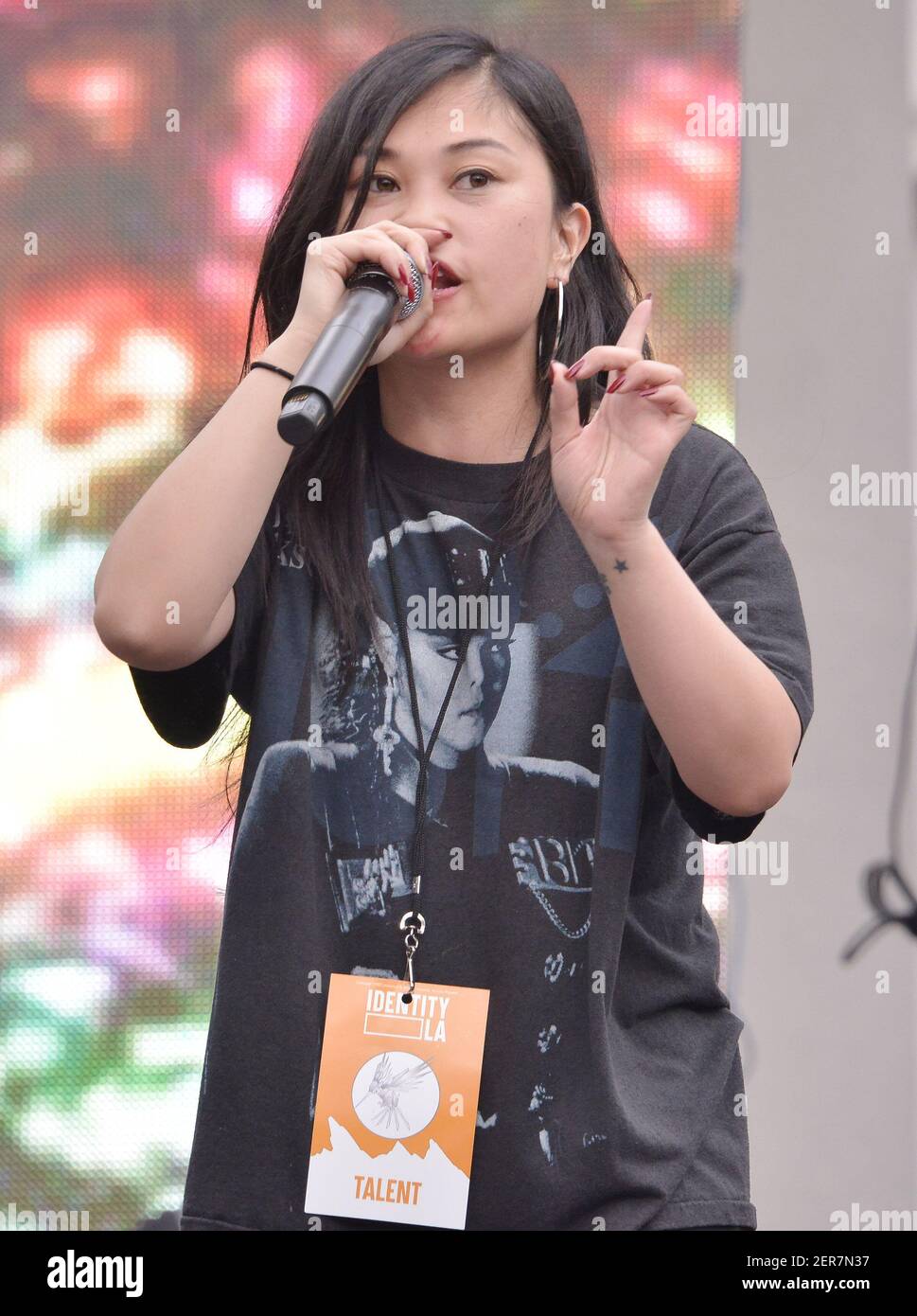 Rapper Ruby Ibarra at Identity LA 2018 held at the Los Angeles City ...