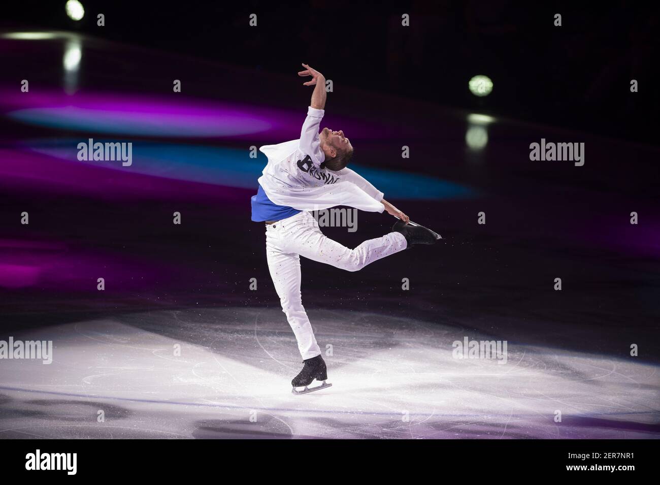 2014 Sochi Winter Olympics Bronze medalist Jason Brown performs during ...