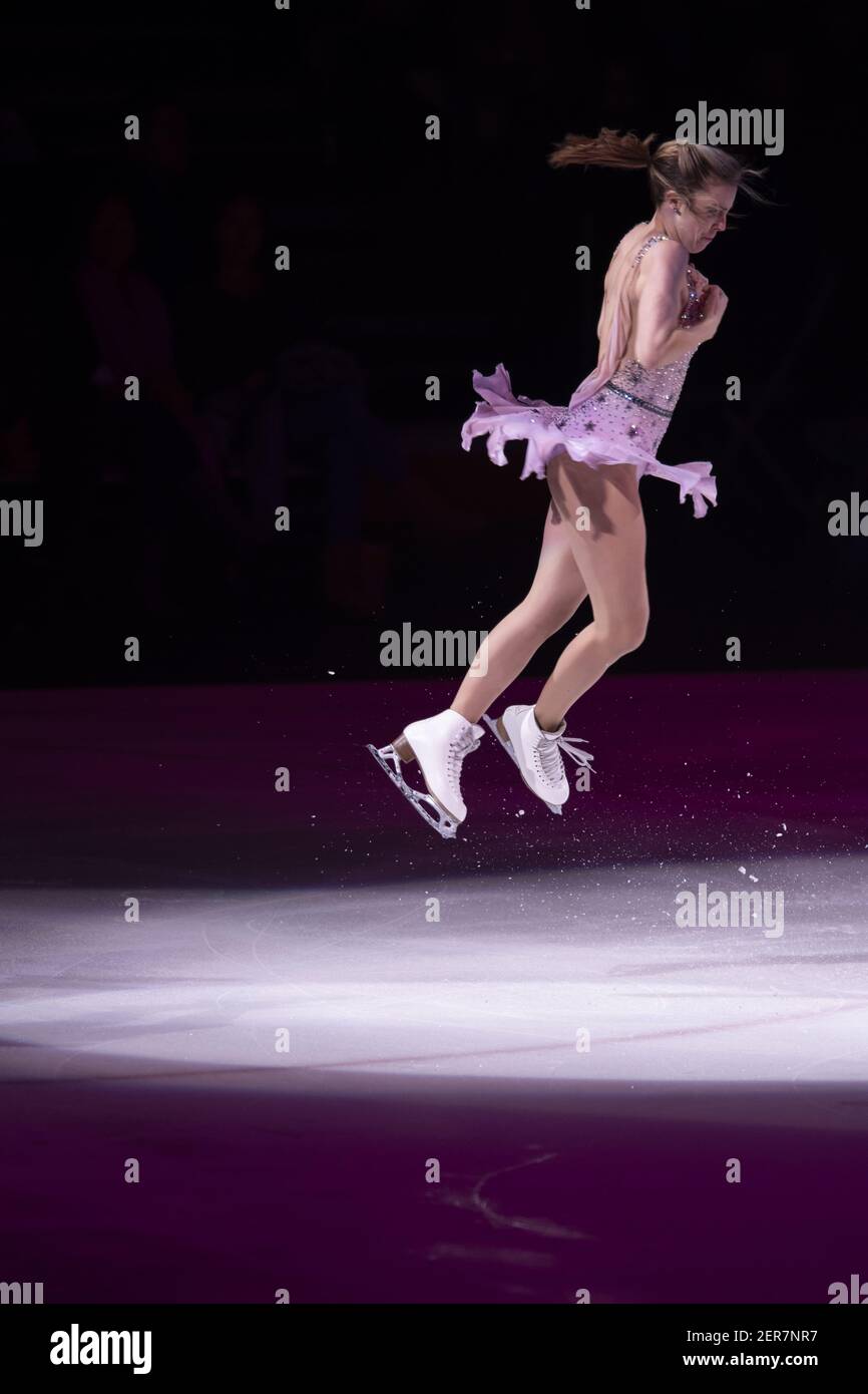 2014 Sochi Winter Olympics Bronze medalist Ashley Wagner performs ...