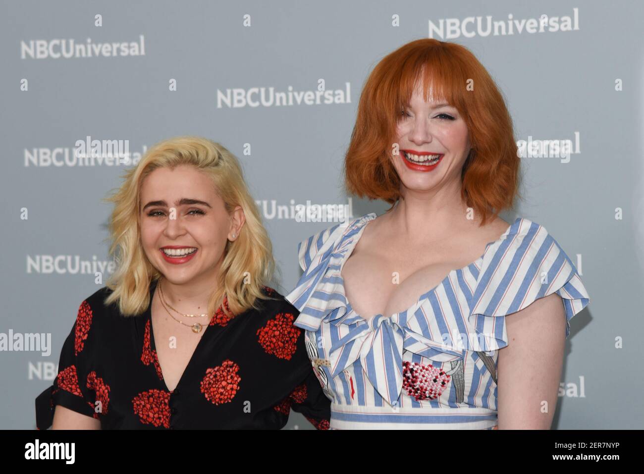 Mae Whitman and Christina Hendricks attend 2018 NBCUniversal Upfront on ...