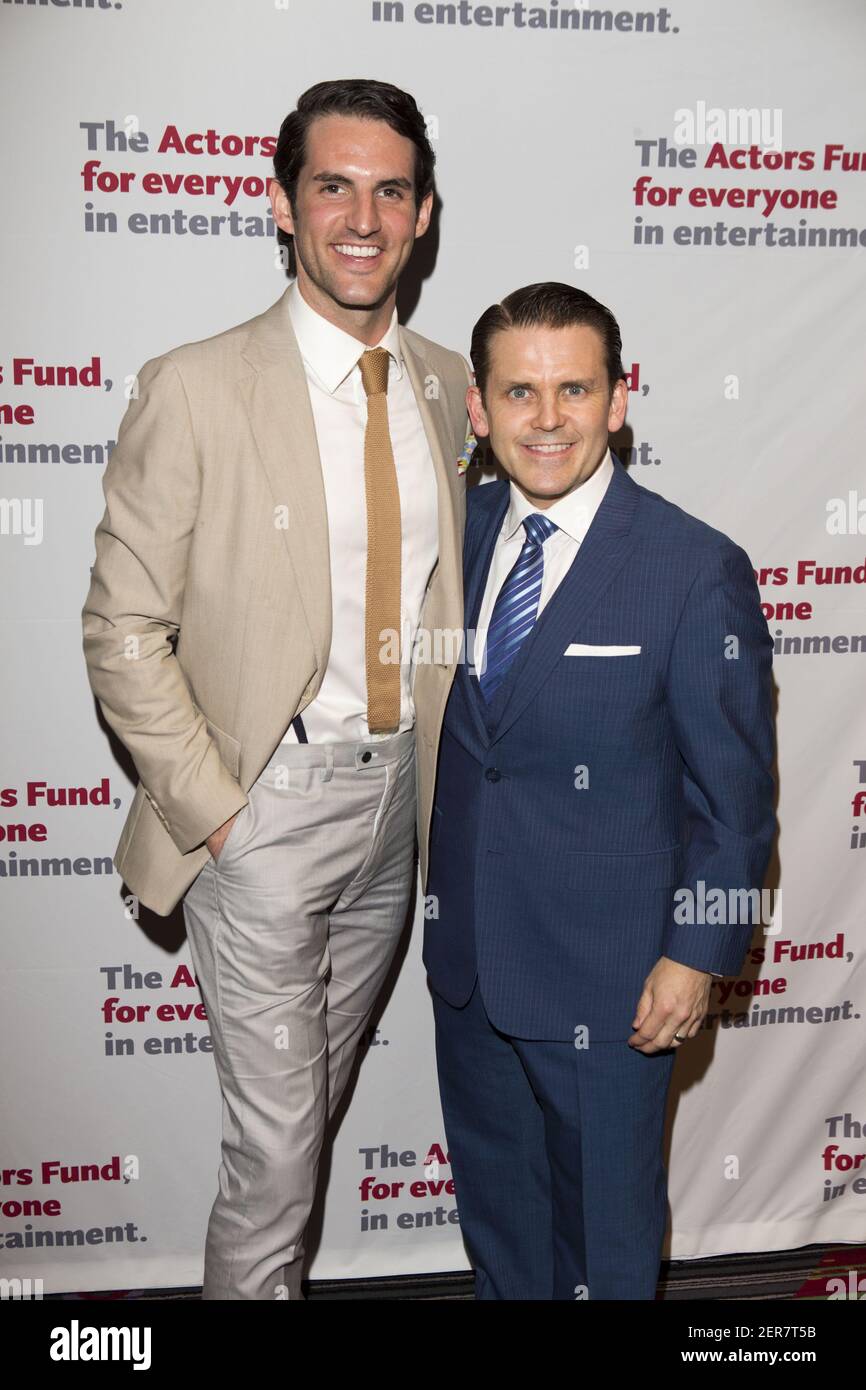 John Riddle and guest at the annual "The Actors Fund" held on May 14 ...