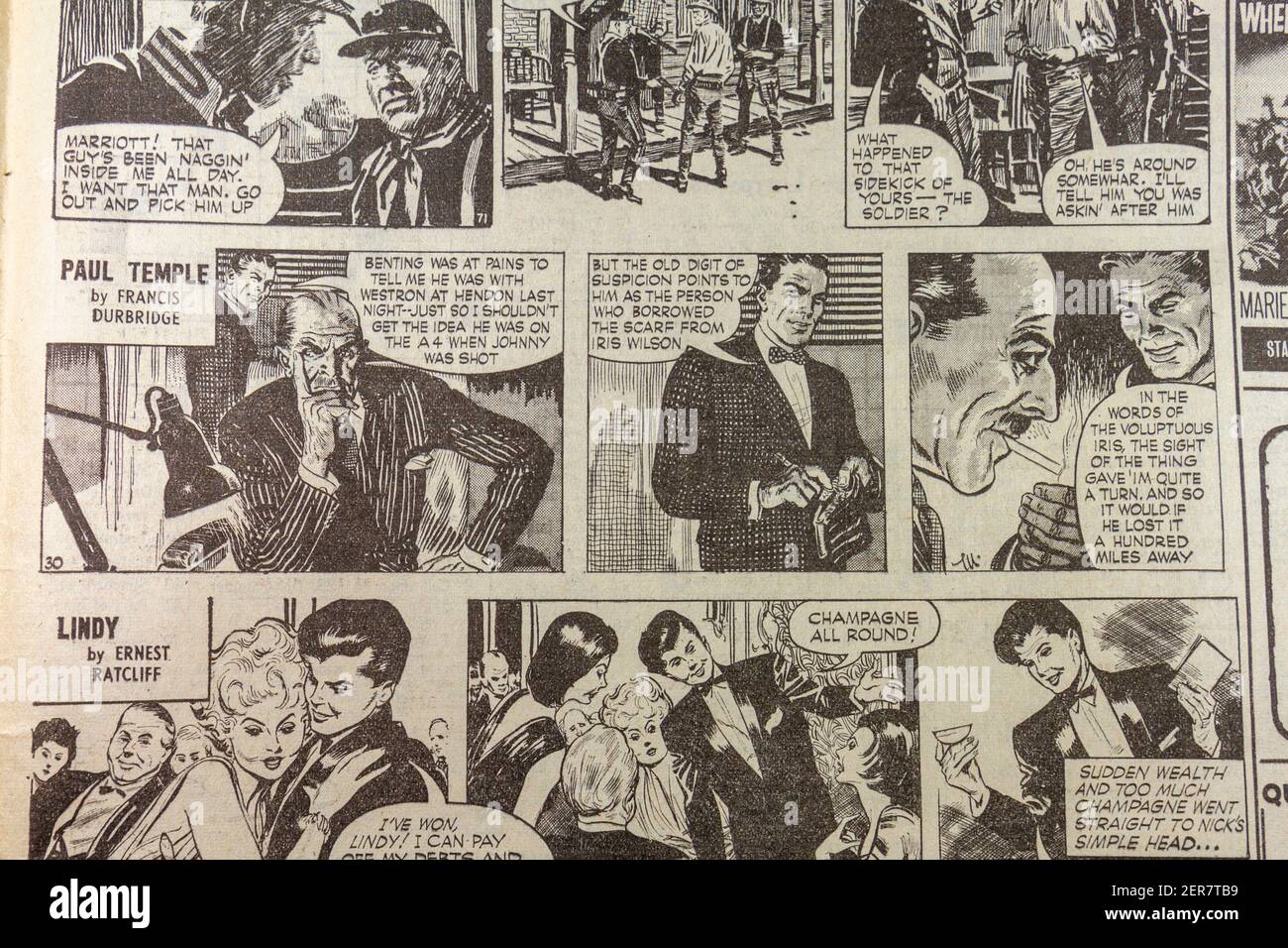 The Paul Temple comic strip by Francis Durbridge in the Evening News ...