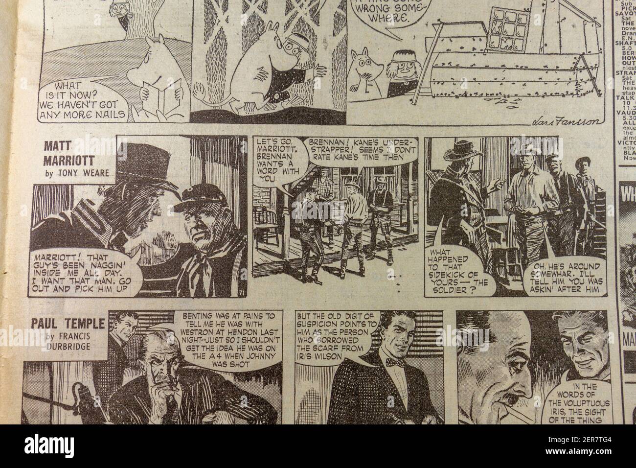 The 'Matt Marriot' comic strip by Tony Weare in the Evening News ...