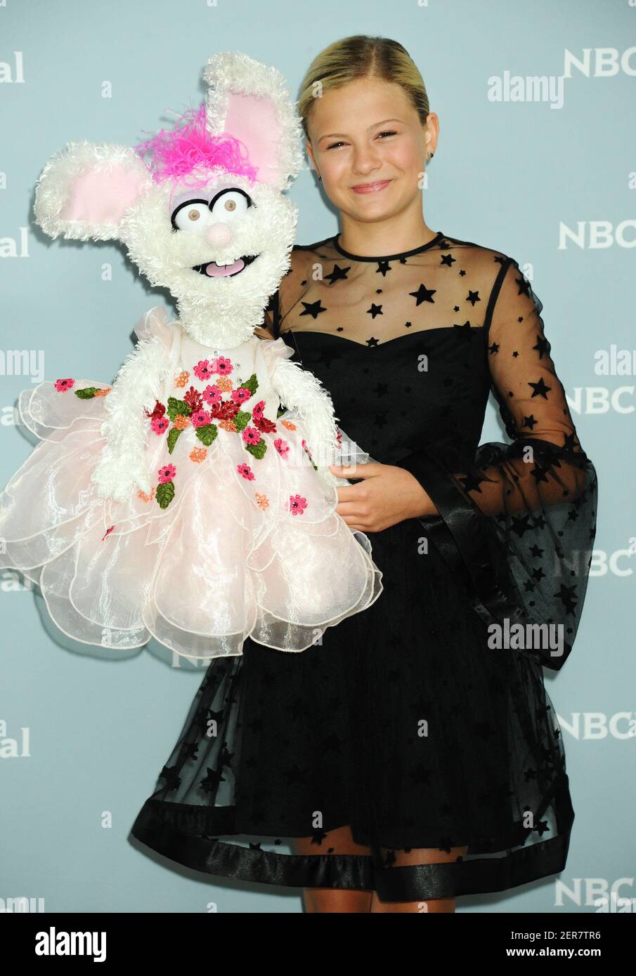 Darci Lynne Farmer arrives to the 2018 NBC Universal Upfront, held at ...