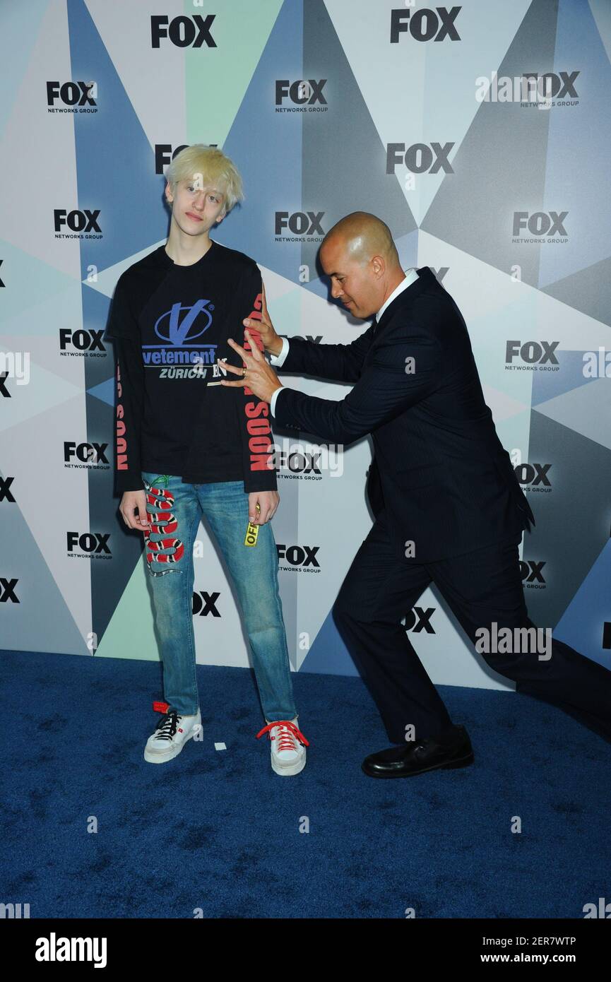 Percy Hynes White, Coby Bell arrives to the 2018 FOX Networks Upfront ...