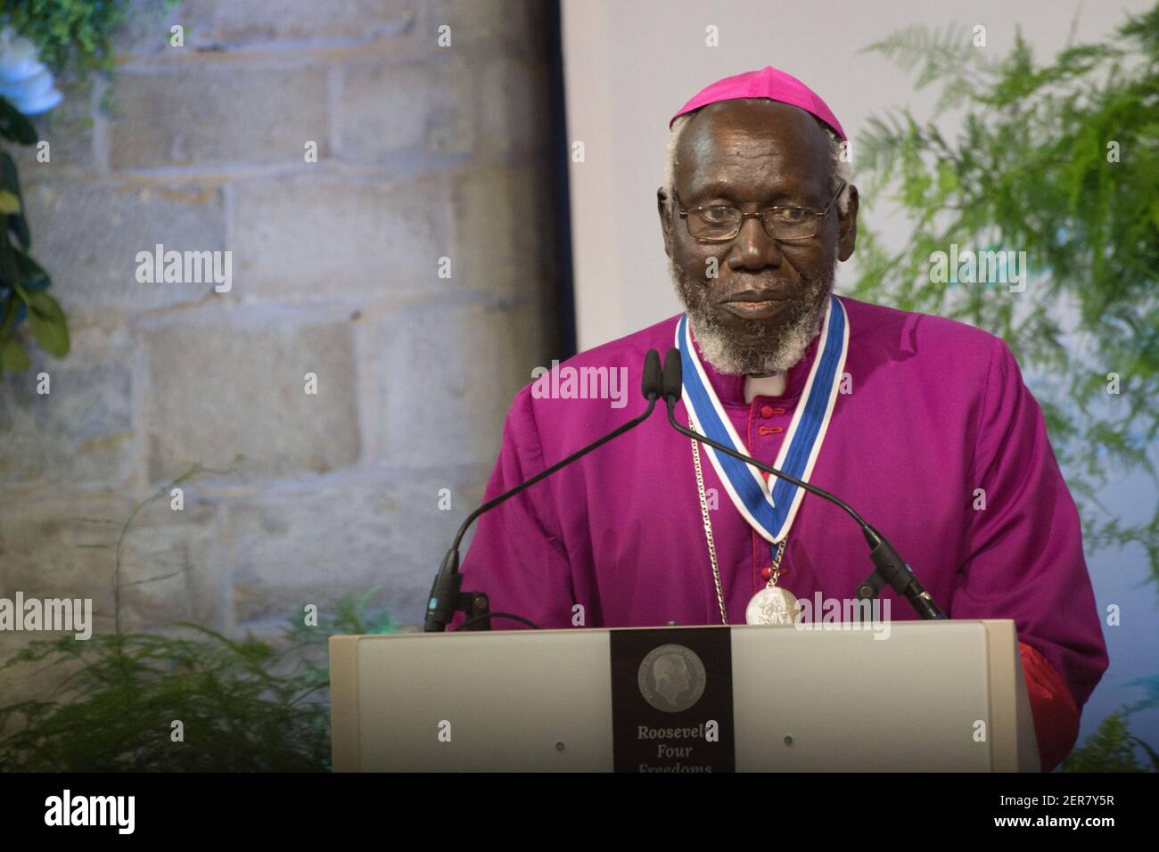 Paride Taban during the presentation of the Franklin D. Roosevelt Four ...