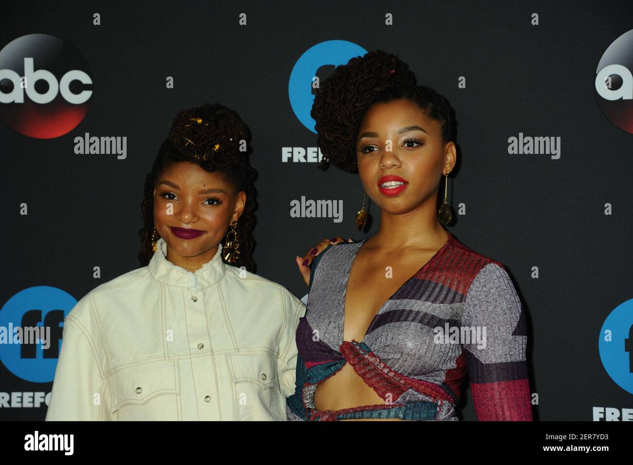 Halle Bailey, Chloe Bailey arrives to the 2018 ABC Disney Upfront ...