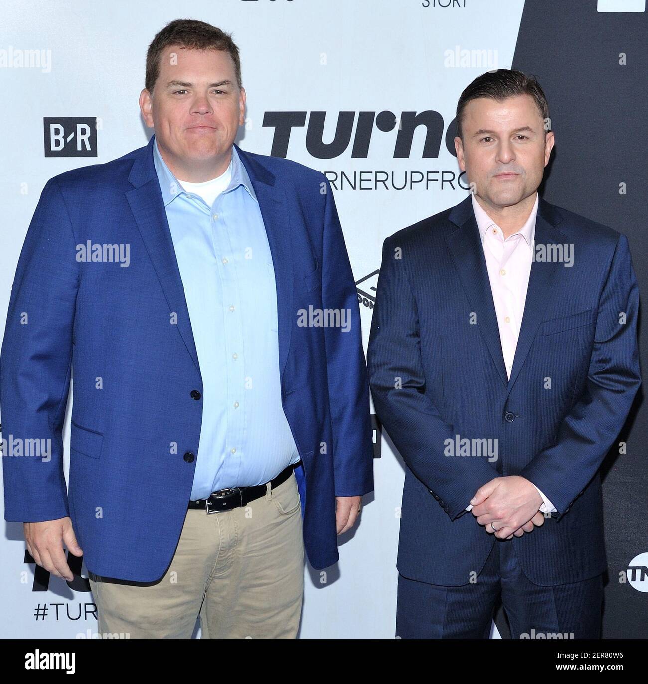 L-R: Steve Lemme and Kevin Heffernan attend the Turner Networks upfront ...