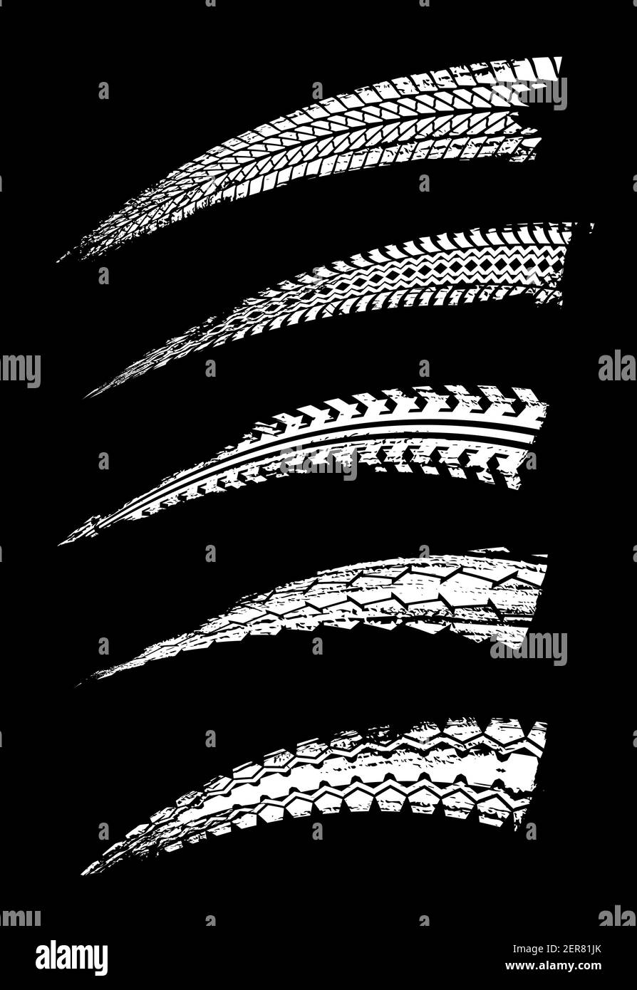 Curved tyre track Stock Vector Images - Alamy
