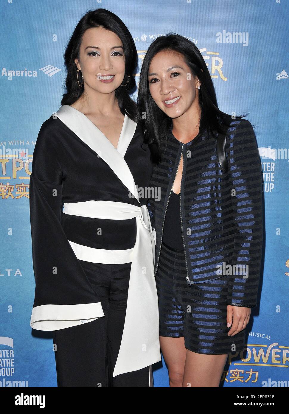 (L-R) Ming-Na Wen and Michelle Kwan at the "Soft Power" Opening held at ...