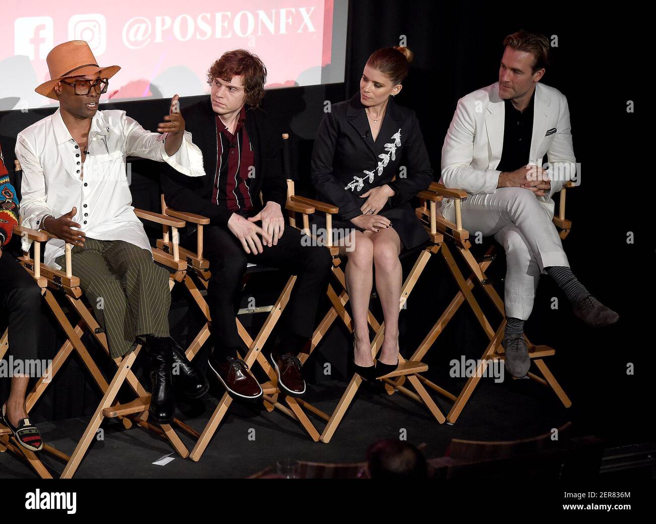 NEW YORK - MAY 16: (L-R) Billy Porter, Evan Peters, Kate Mara,James Van ...
